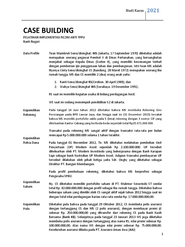 Case Studi Analisa Dan Identifikasi TKM | PDF