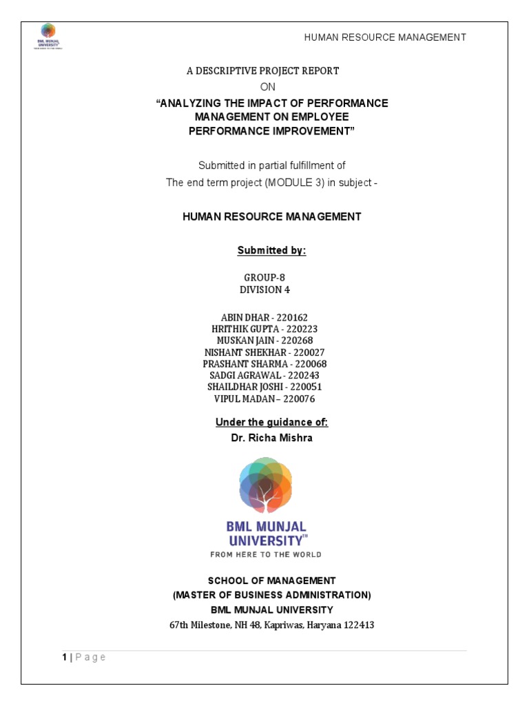 Analyzing The Impact of Performance Management On Employee Performance Improvement | PDF ...