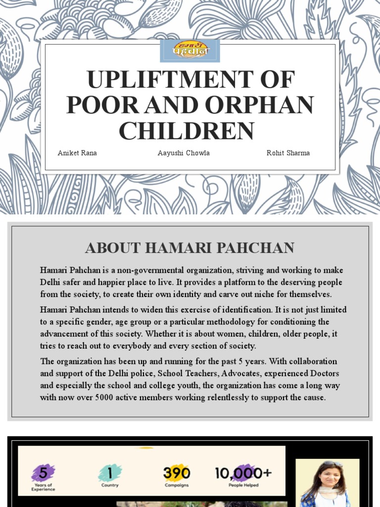Upliftment of Poor and Orphan Children | PDF