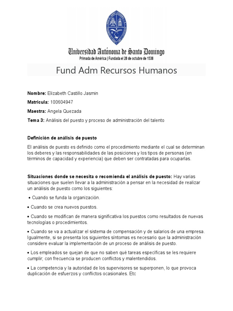 Tema 3 de Fund Adm Recursos Humanos | PDF | Gestión de recursos humanos