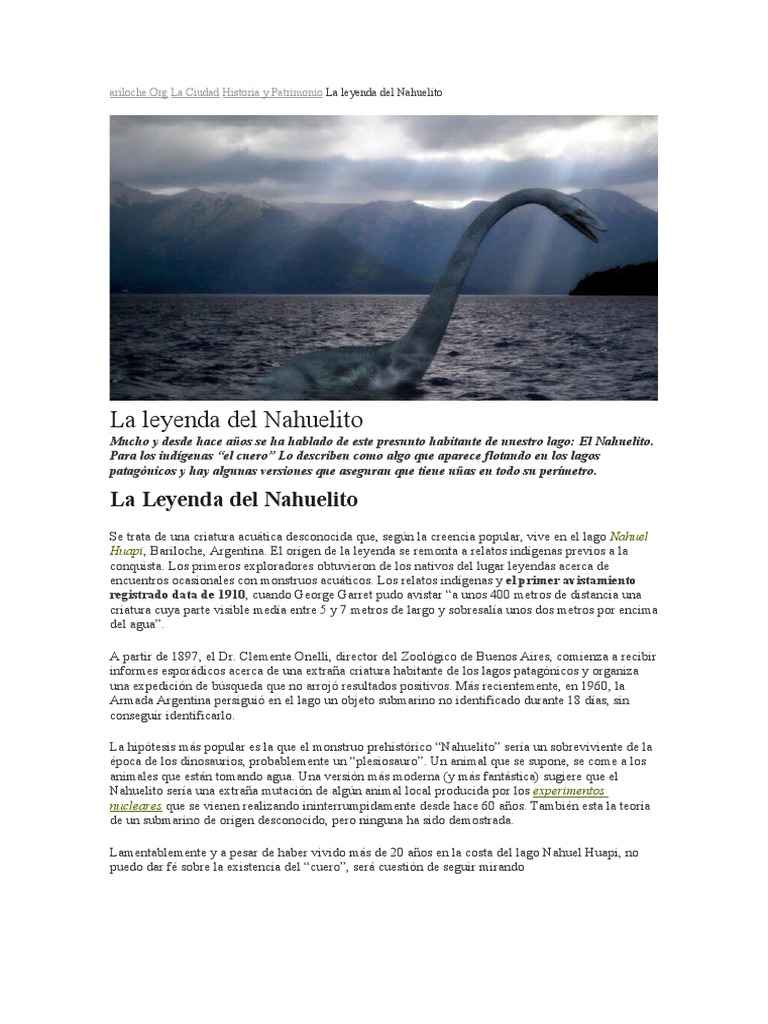 Leyenda de Nahuelito | PDF