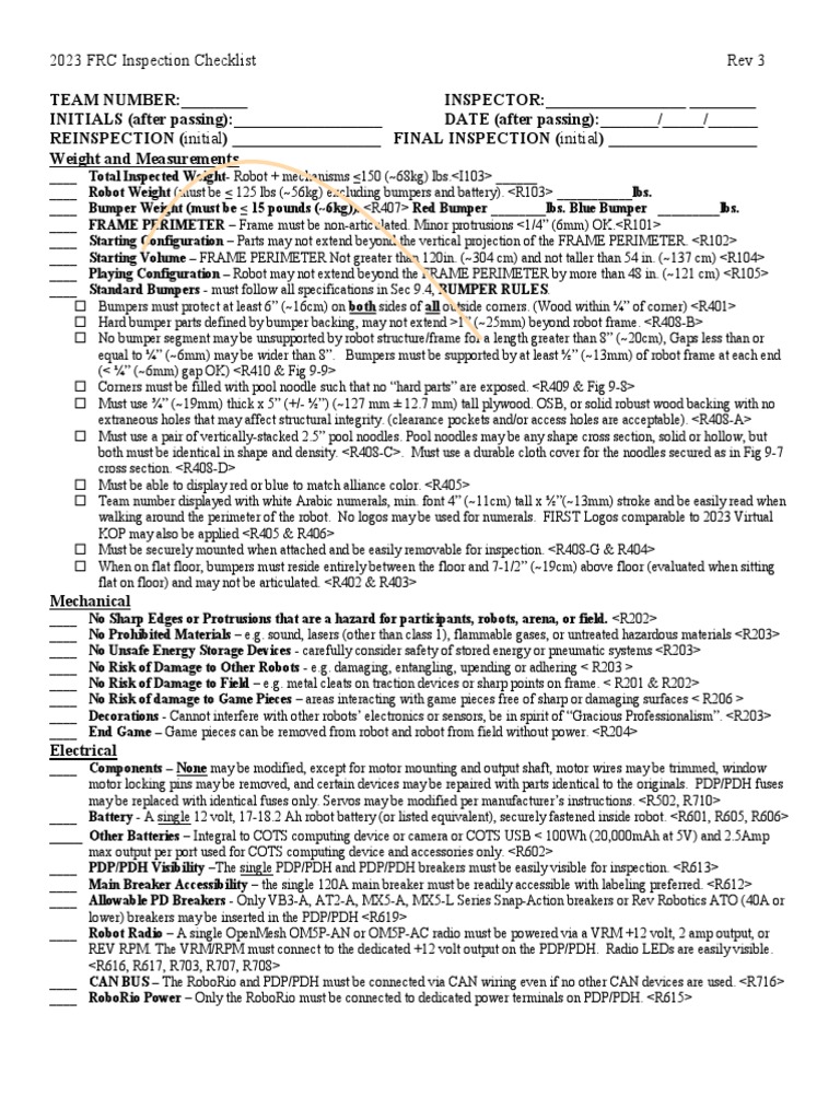 2023-Inspection-Checklist 2 PDF | PDF | Valve | Wire 2023-Inspection-Checklist 2 PDF | PDF | Valve | Wire