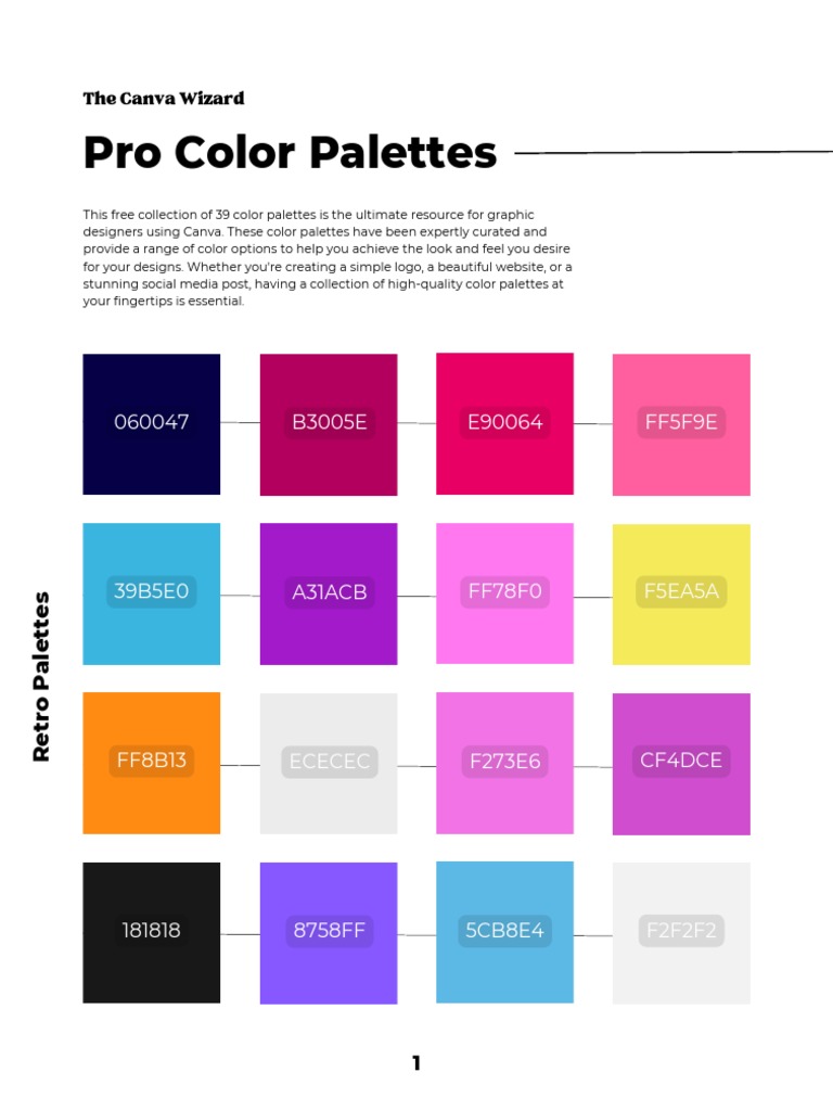 Pro Color Palettes. | PDF