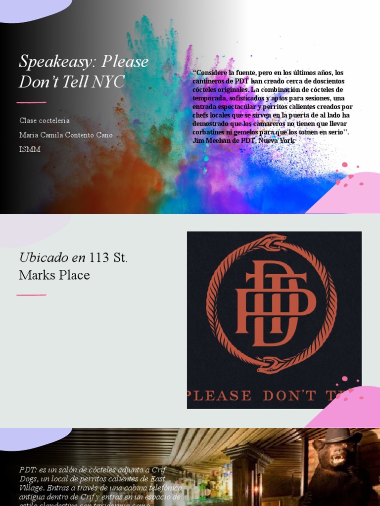 Cocteles Originales en PDT NYC | PDF | Cocina, comidas y vino