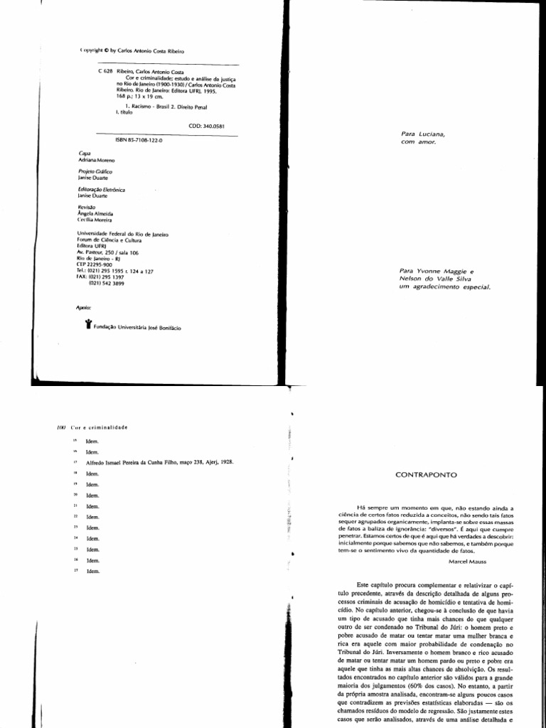 28 - RIBEIRO, Cor e Criminalidade, Contraponto | PDF 28 - RIBEIRO, Cor e Criminalidade, Contraponto | PDF