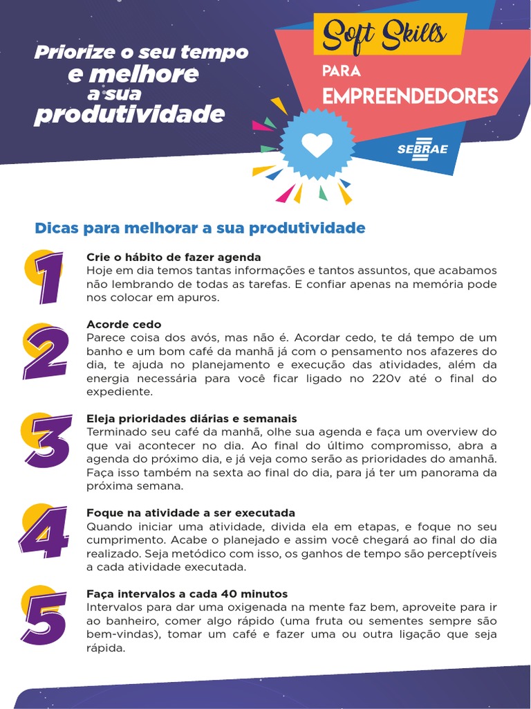 Dicas para Melhorar A Sua Produtividade | PDF | Tempo