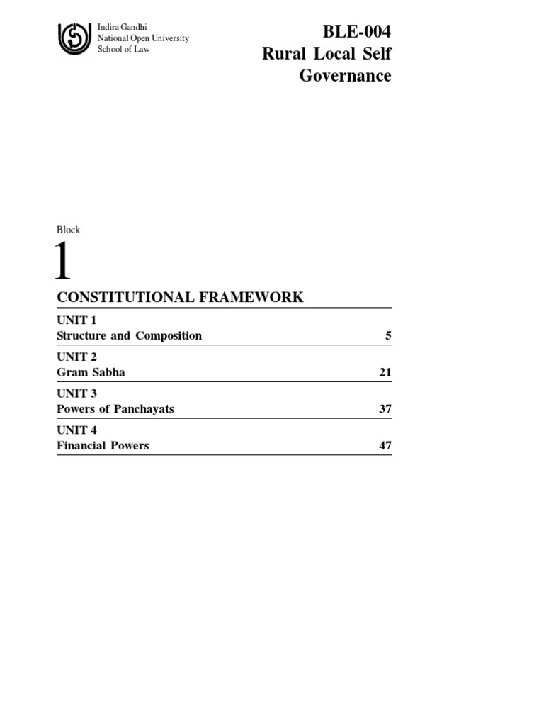Block-1 CONSTITUTIONAL FRAMEWORK | PDF | Government | Governance