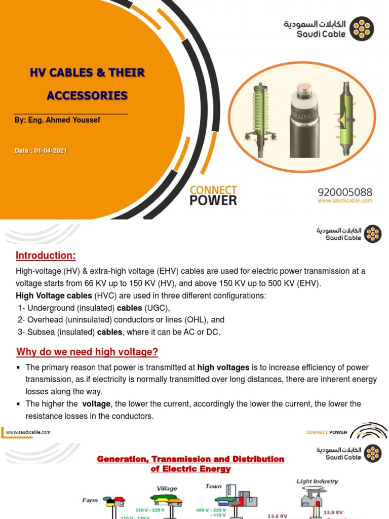 HV CABLES (SEC Seminar) | PDF | High Voltage Direct Current | Electric Power Transmission