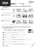 Test Diagnostyczny Z Języka Angielskiego - 4 Klasa | PDF