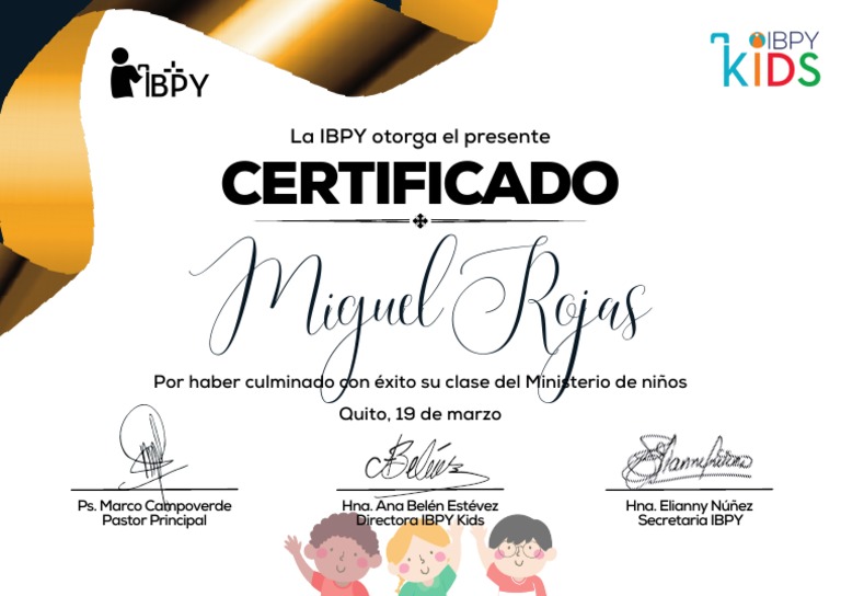 Certificados de Niños | PDF | Salud y bienestar