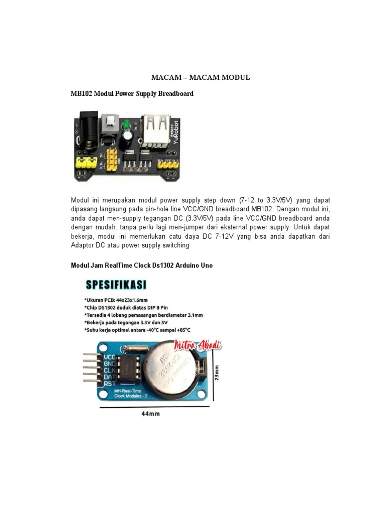 Jenis Modul Power Supply dan RTC | PDF | Griya & Taman | Komputer