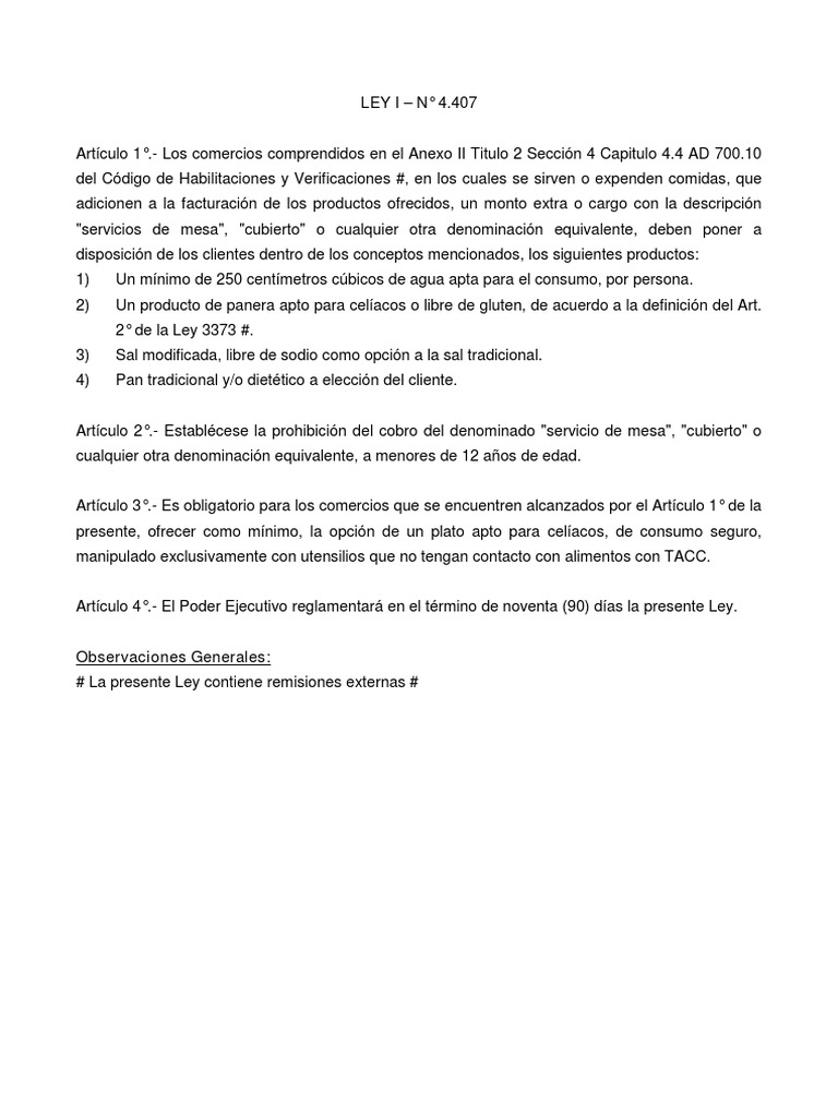 Ley Ciudad-4407 | PDF