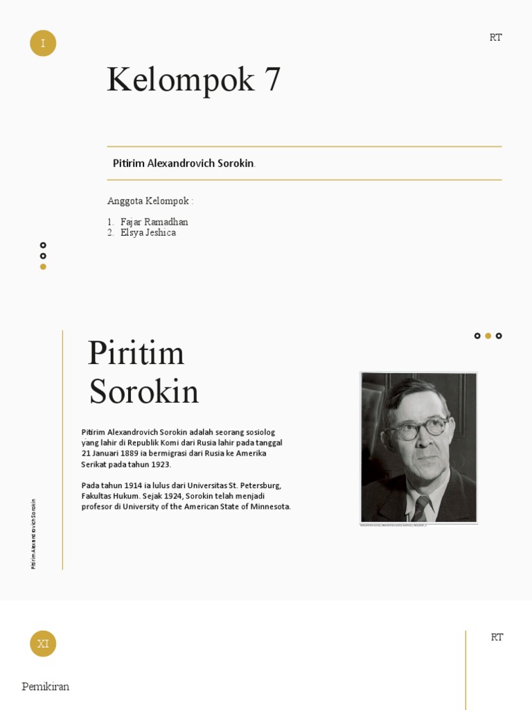 Teori Sosiologi Pitirim Sorokin | PDF
