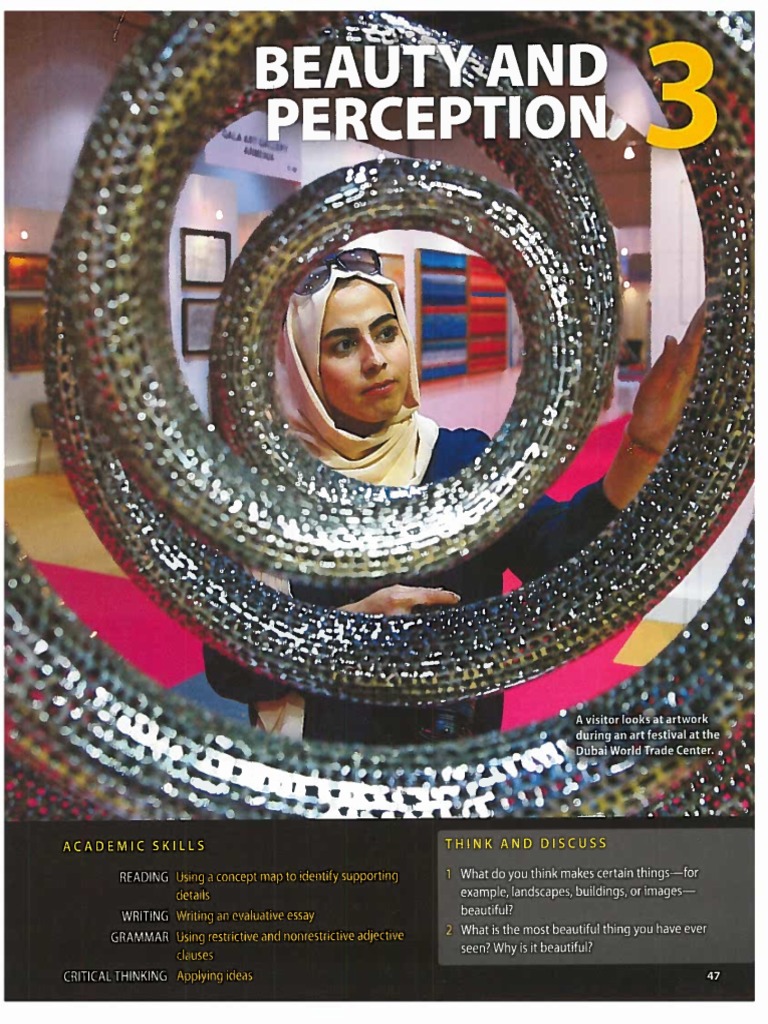 Pathways 4 Unit 3 Beauty and Perception | PDF