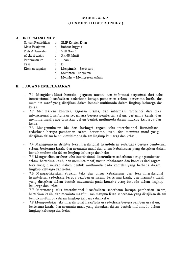 MODUL AJAR Edit | PDF