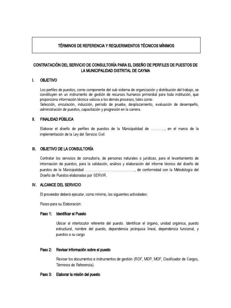 Tr-Manual de Perfiles de Puestos | Descargar gratis PDF | Gestión de ...