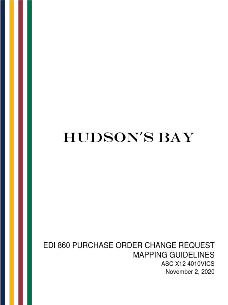 Hudson - S Bay - EDI 860 Purchase Order Change PDF | PDF | Electronic ...