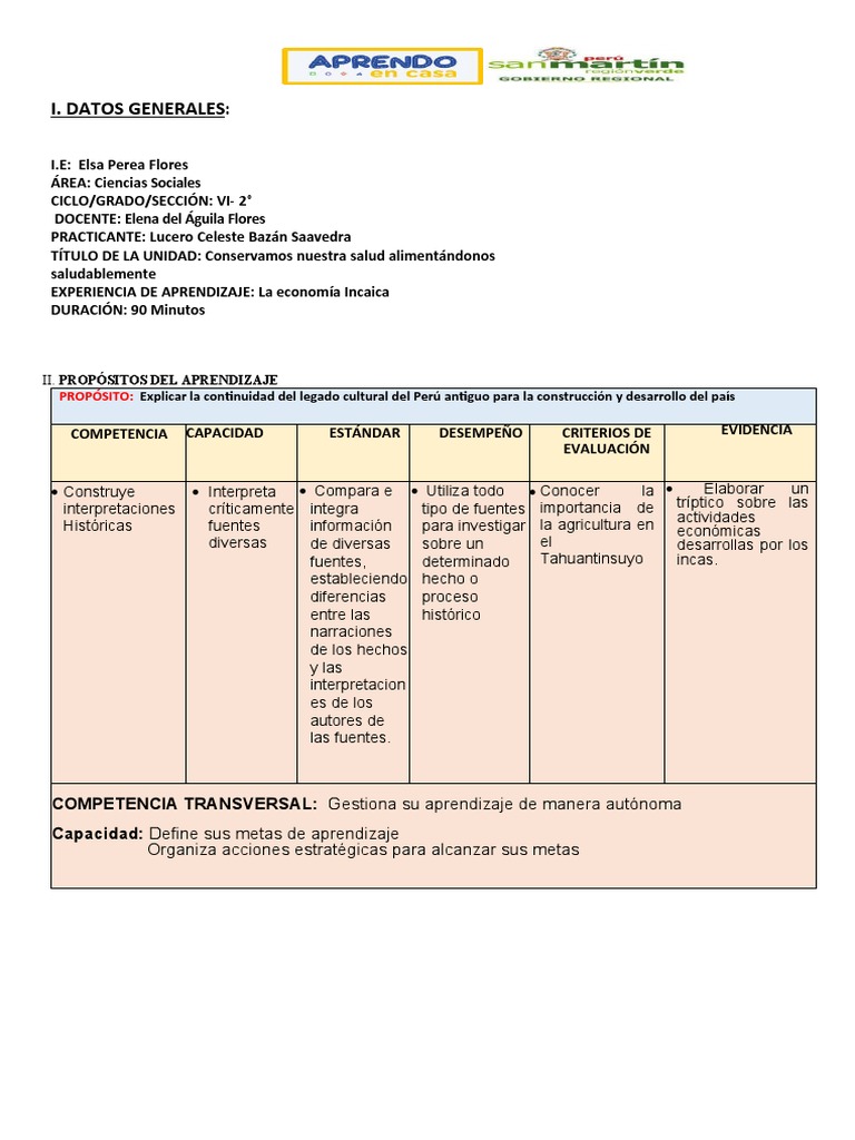 Sesión 2°-Ccss - 2023 | PDF | Evaluación | Aprendizaje