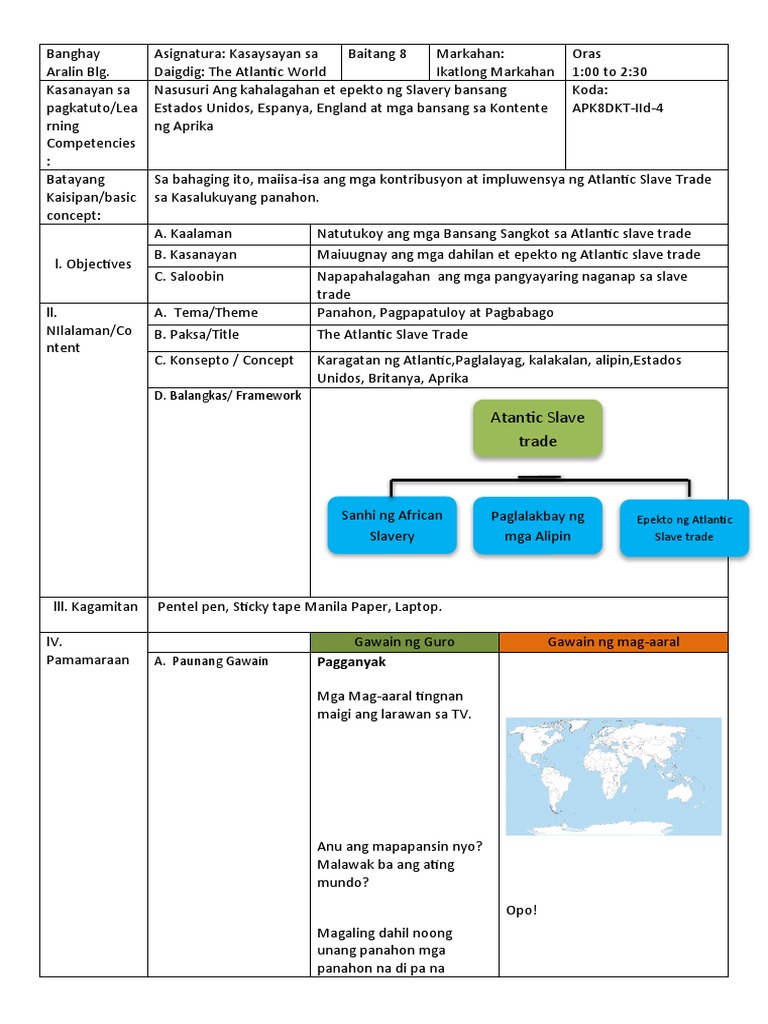 Lesson Plan For World History | PDF