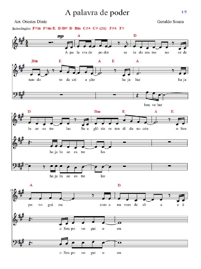 A Palavra de Poder (Vozes e Cifra) | PDF