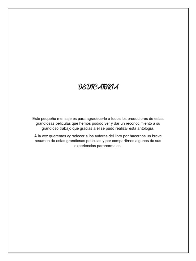 DEDICATORIA | PDF