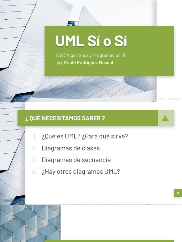 UML Sí o Sí ! PDF | PDF | Lenguaje de modelado unificado | Objeto (informática)