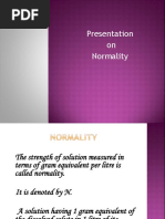 Normality - Formula, Definition, Examples, Problems | PDF | Mole (Unit ...