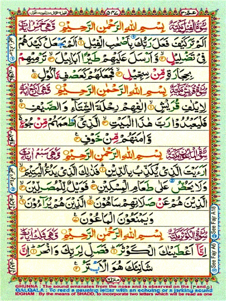 Small Suras of Quran Sharif | PDF
