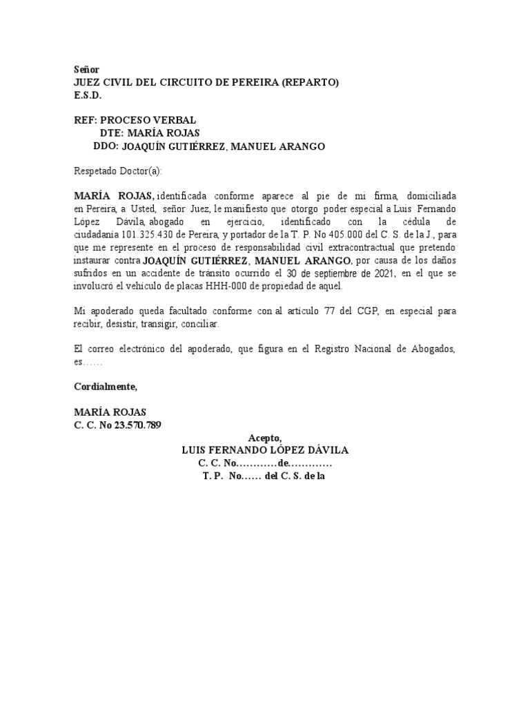 Ejemplo de Demanda | PDF