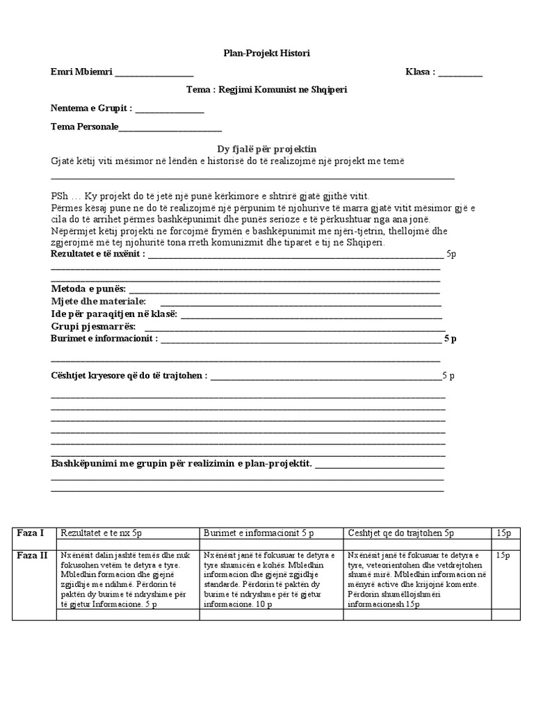 Projekt Histori | PDF