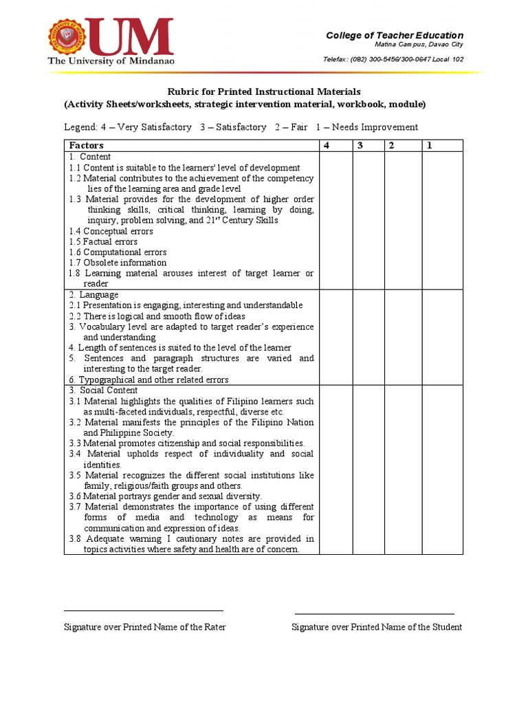 Rubrics | PDF | Educational Assessment | Rubric (Academic)