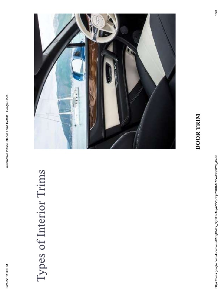 Automotive Plastic Interior Trims Details | PDF