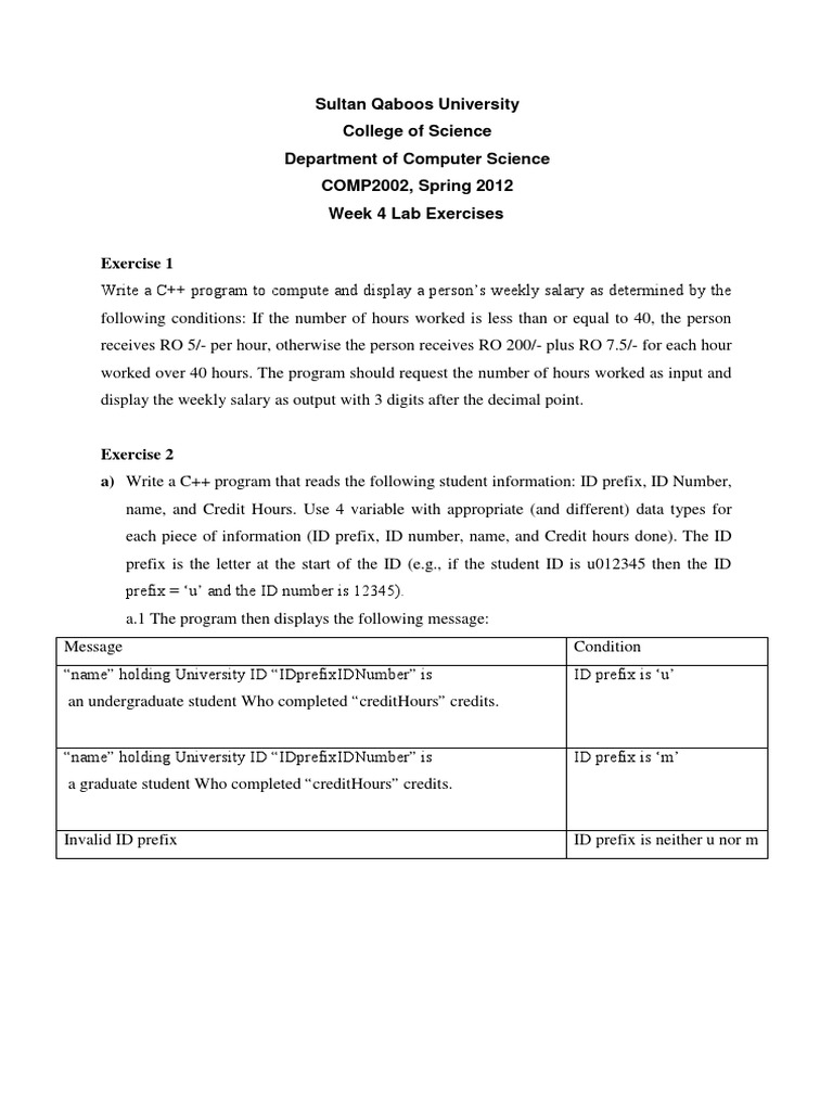 Computing Weekly Salary Based on Hours Worked and Displaying Student ... Computing Weekly Salary Based on Hours Worked and Displaying Student ...
