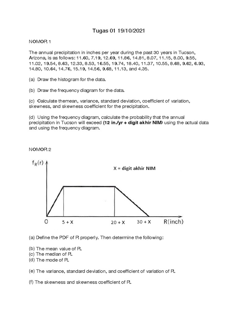 Tugas 01 - STATISTICS | PDF | Skewness | Probability Density Function