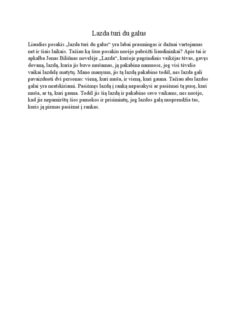 Lazda Turi Du Galus | PDF