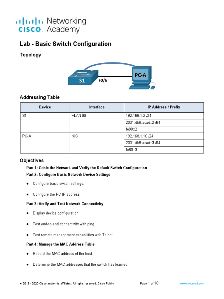 Assignment 11 Basic Switch Configuration Pdf Ip Address Network 3163