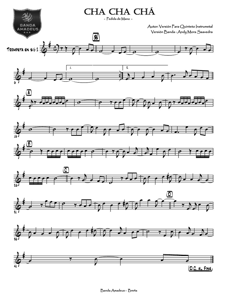 Cha Cha Cha - Josean Log - Trompeta en Sib 1 | PDF