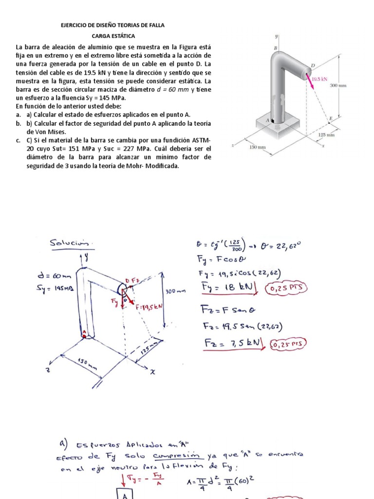 Ejercicio de Diseño Materiales Frágiles | PDF
