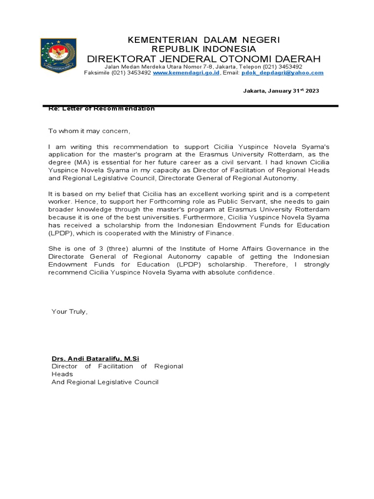 LETTER OF REFERENCE LAST VERSIONff | PDF