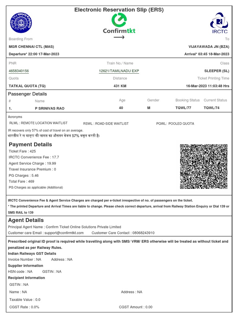 Train Ticket | PDF | Identity Document