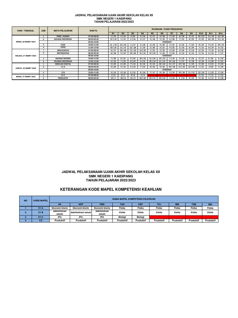 Jadwal UAS PDF | PDF