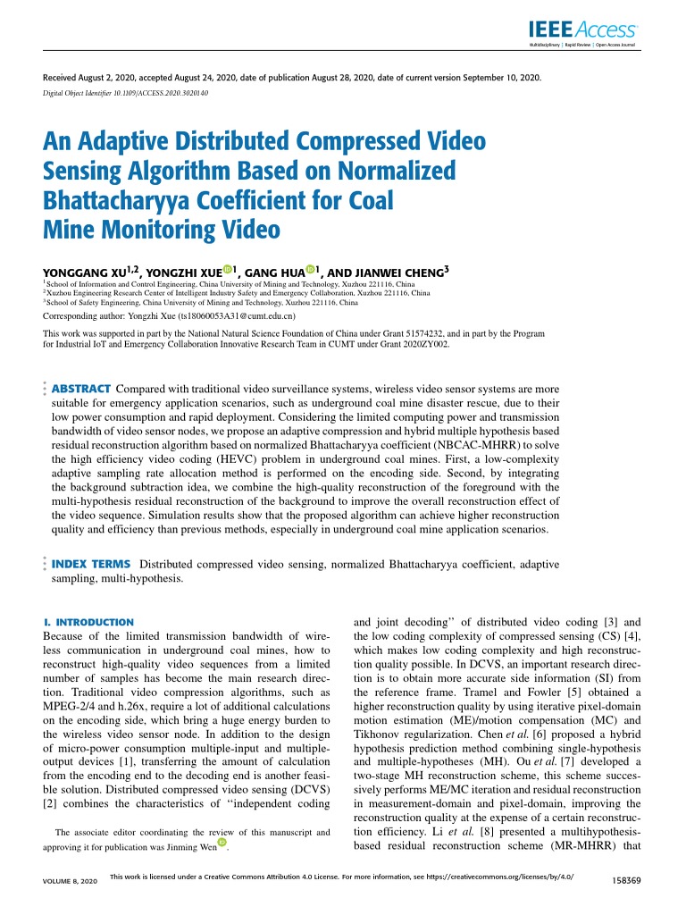 An Adaptive Distributed Compressed Video Sensing Algorithm Based On Normalized Bhattacharyya