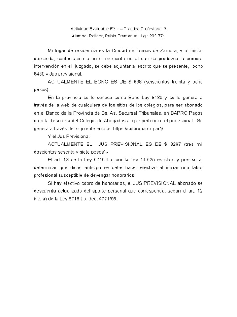 Practica Profesional 3, Kennedy 2021 4 | PDF