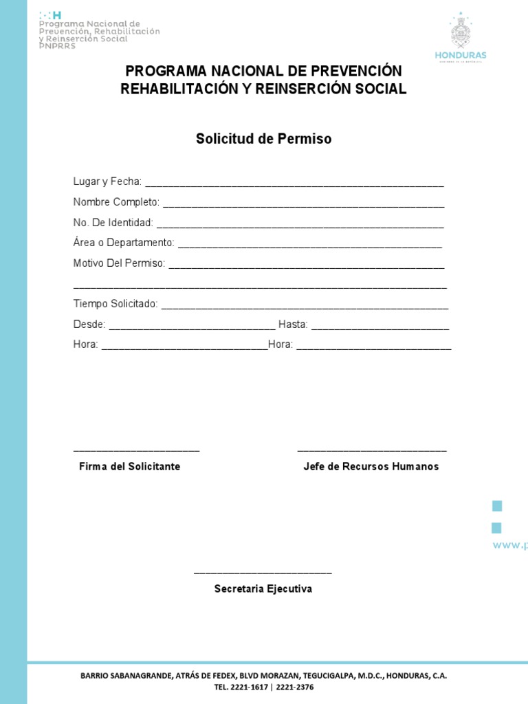 Formato de Permisos 2022 | PDF