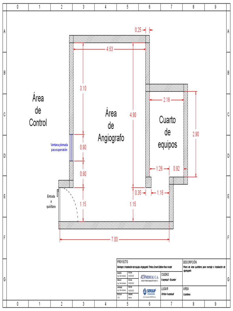 Plano Area Quirofano Angiografo (Clinica Guayaquil) | PDF