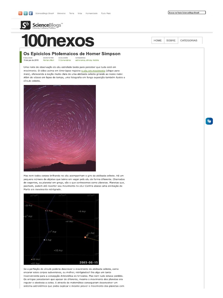 Os Epiciclos de Homer Simpson | PDF