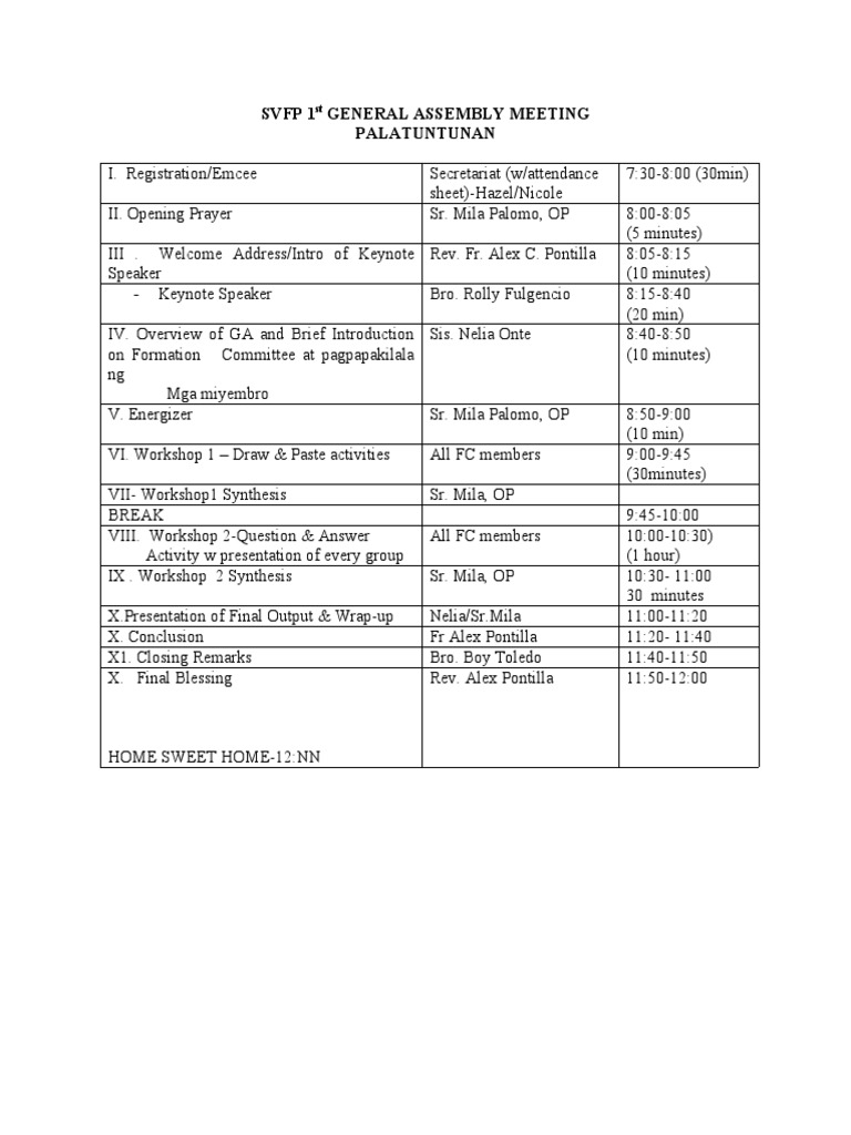 SVFP Program Final | PDF