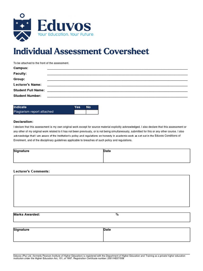 Individual Assignment Coversheet V1.1 PDF | PDF