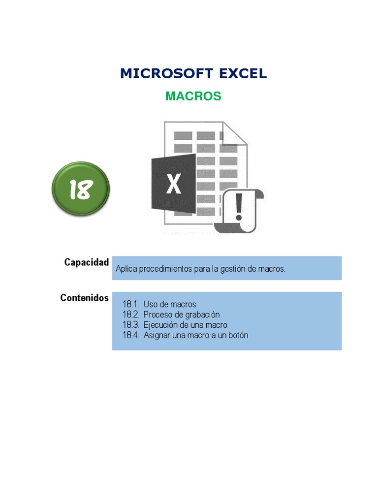Computación II-Tema 18_Hum | PDF | Macro (informática) | Microsoft Excel