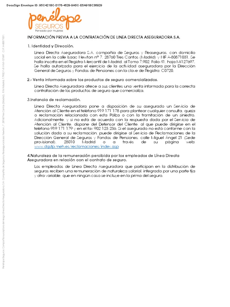 Condiciones Particulares PDF | PDF | Seguro | Reaseguro